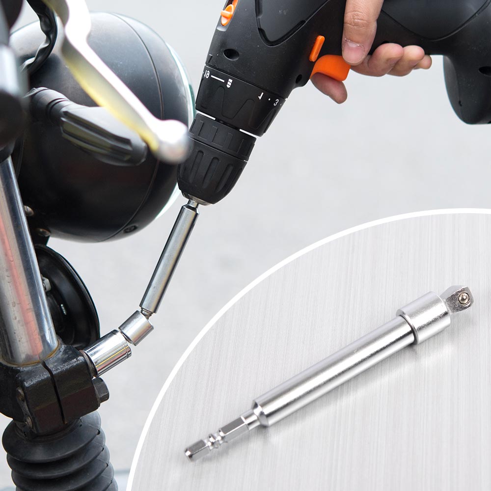 All Products: 3/8" dual-tilt square drive socket ¼ hex shank adapter 100mm