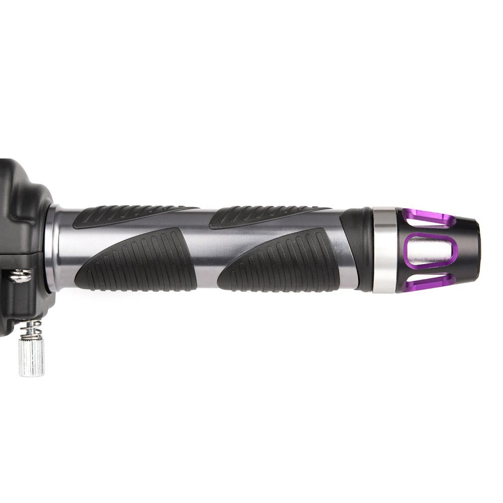 All Products: Wave grips gray with purple Tower silver base bar ends
